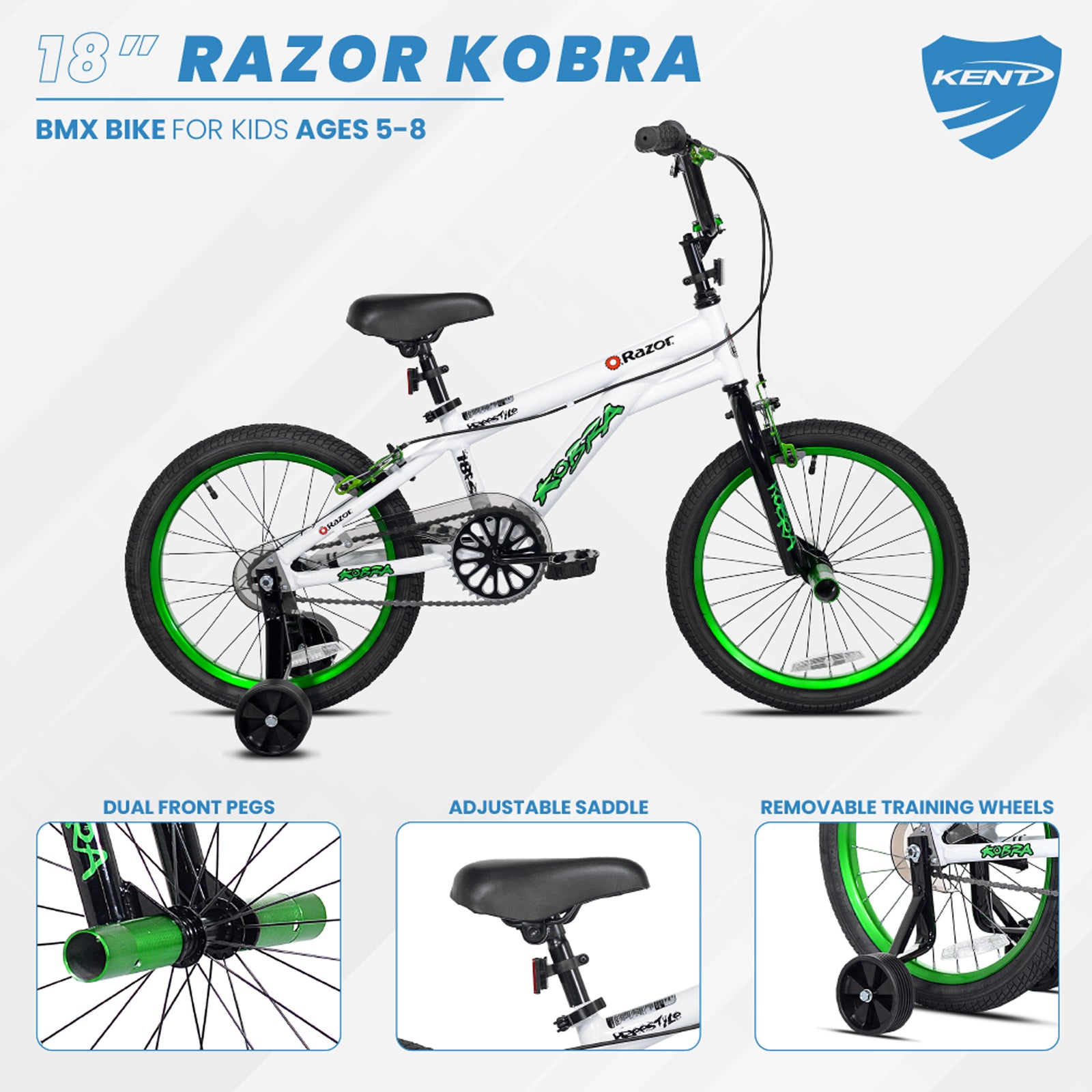 18" Razor® Kobra | BMX Bike for Kids Ages 5-8