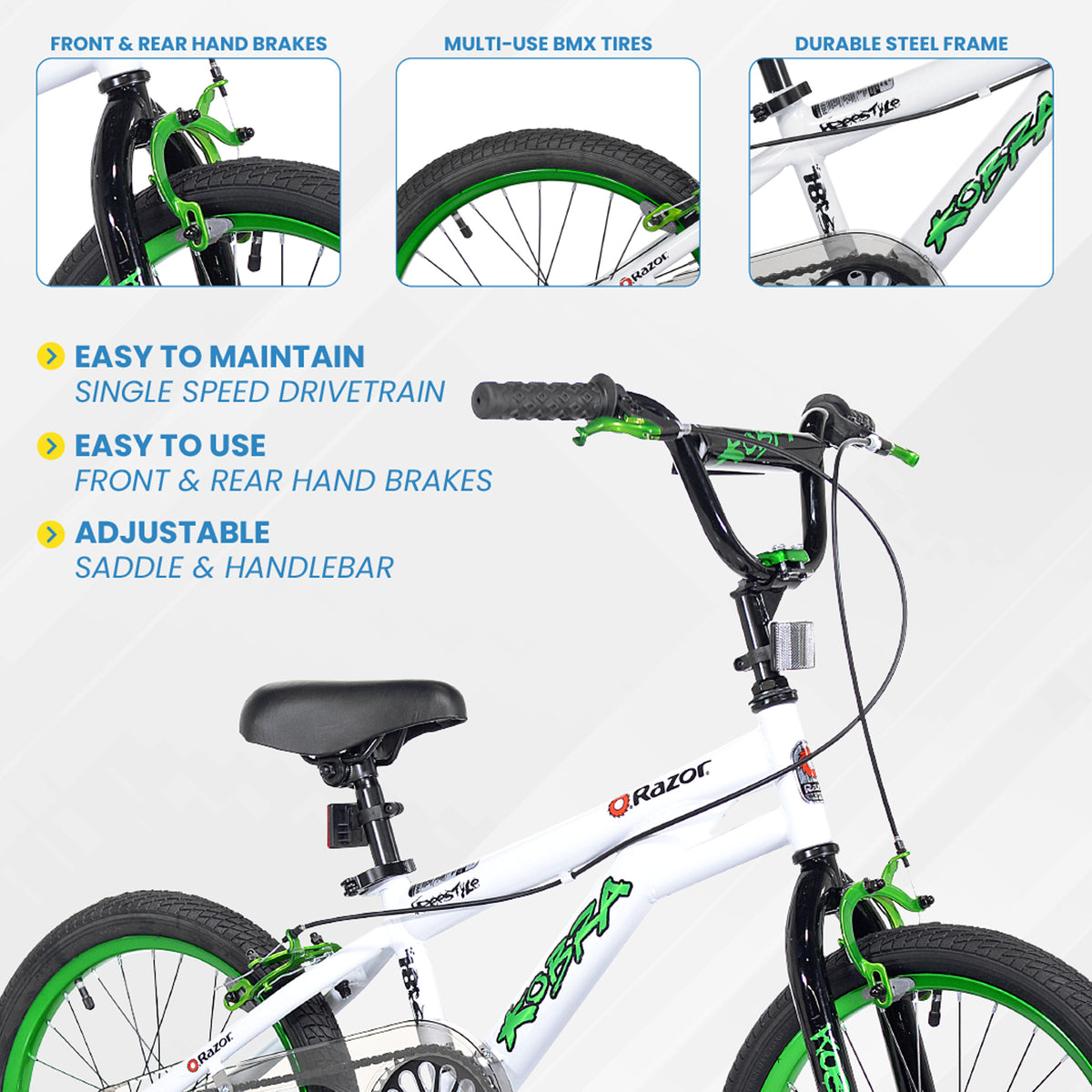 18" Razor® Kobra | BMX Bike for Kids Ages 5-8