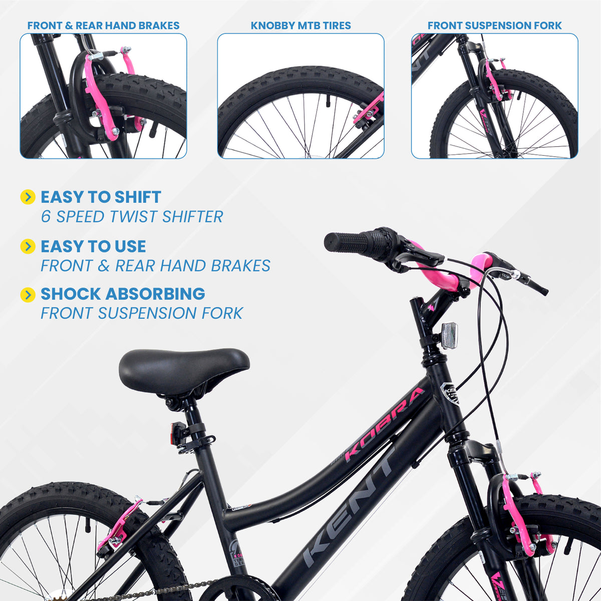 20" Kent Kobra | Mountain Bike for Kids Ages 7-13