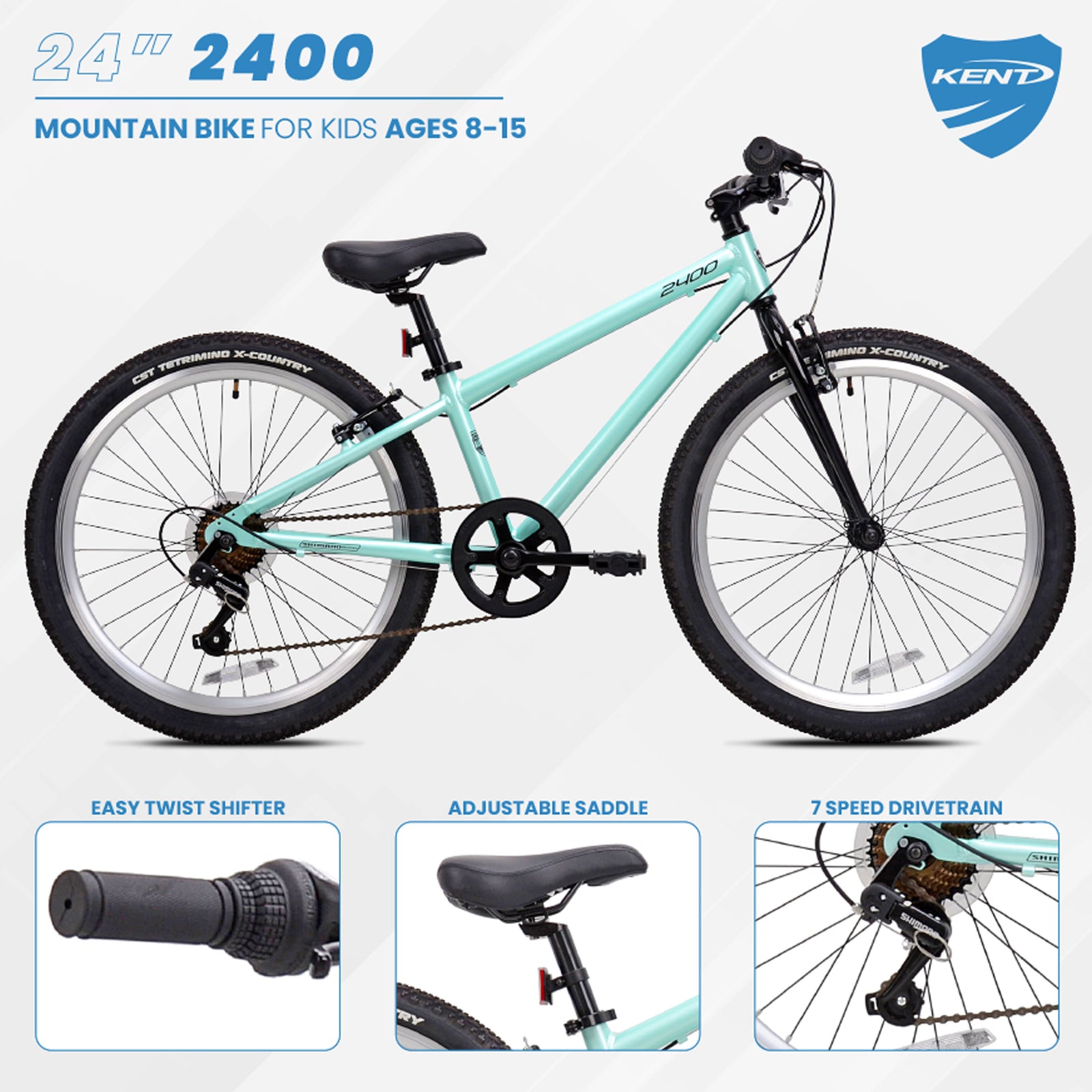 24" Kent 2400 | Mountain Bike for Kids Ages 8+