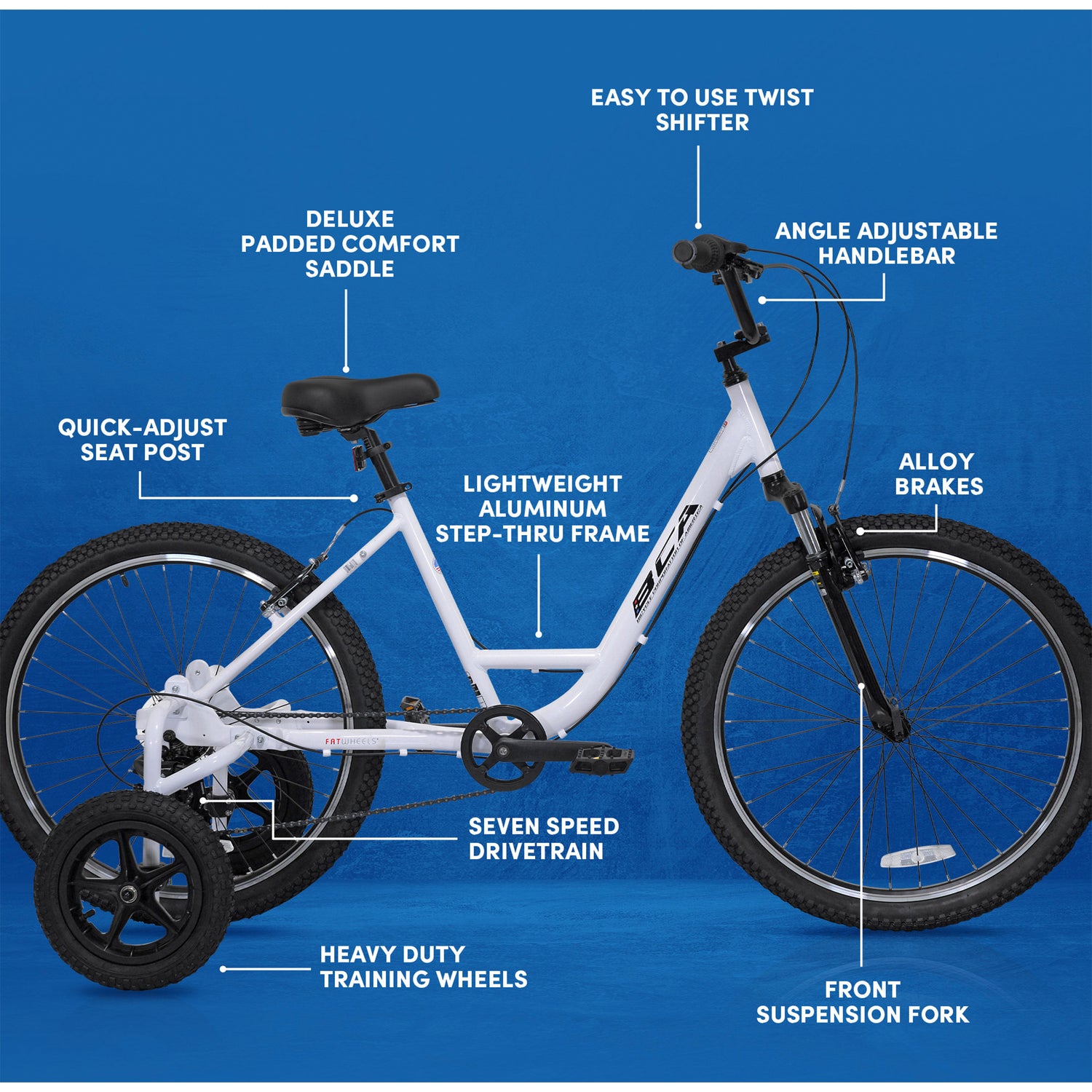 26" BCA Adaptive Training Wheel Bike | Adaptive Bike for Kids & Adults ...