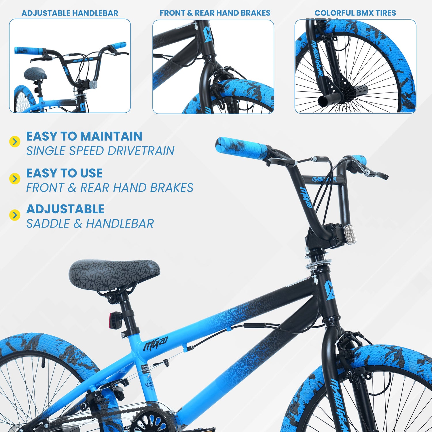 20" Madd Gear® MG20 | BMX Bike for Kids Ages 7-13