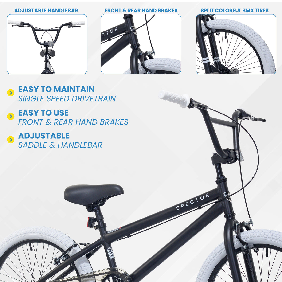 20" Kent Spector | BMX Bike for Kids Ages 7-13